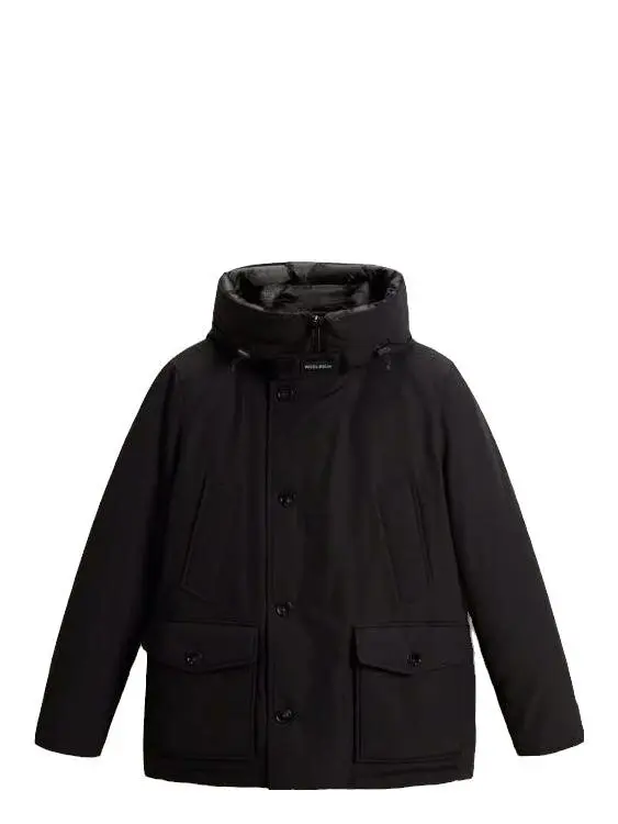 Woolrich Ramar Cloth Down Padded Coat - Black