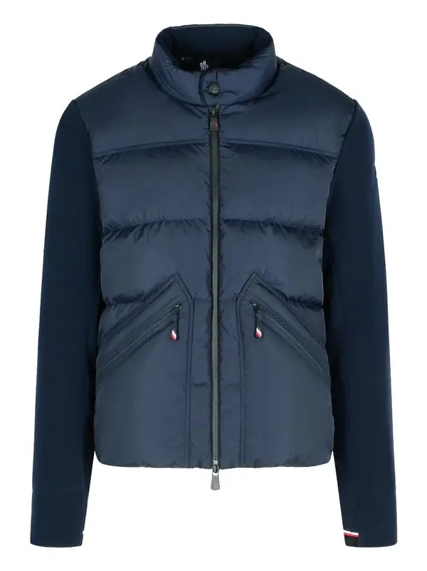 Moncler Polyester Padded Cardigan - Blue