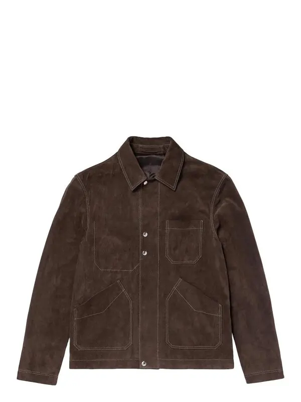Mr P. Crosta Suede Chore Jacket - Brown