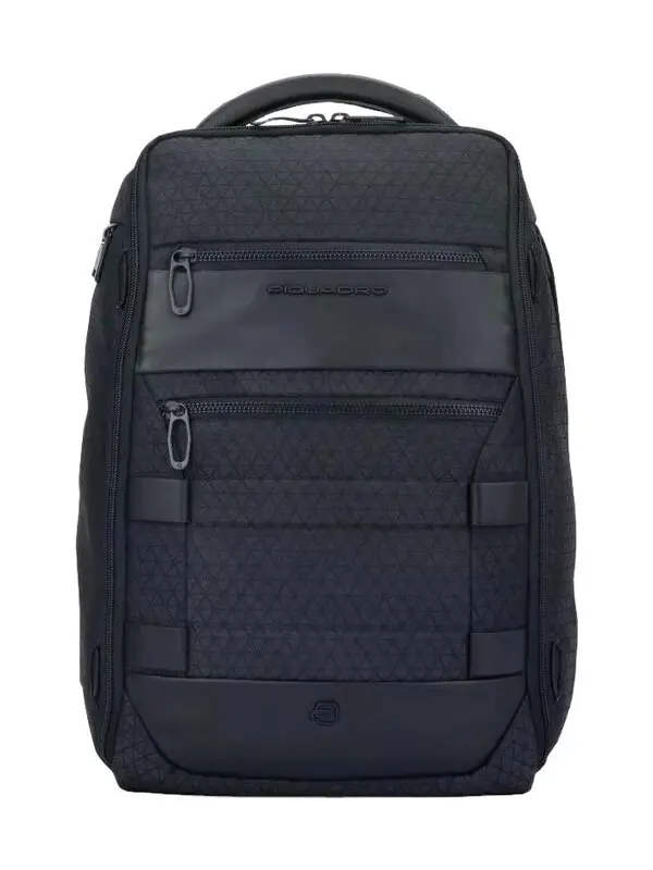 PIQUADRO Zipped Panelled Backpack - Black