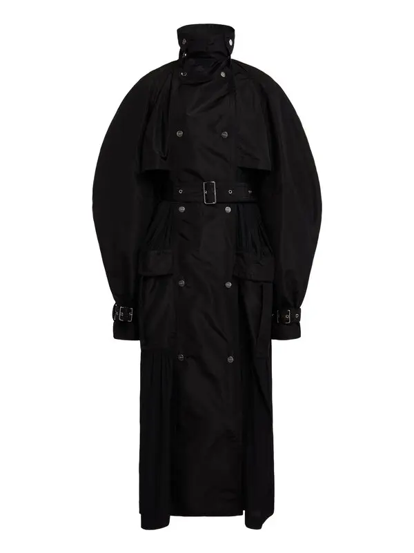 LANVIN Silk-blend Trench Coat - Black