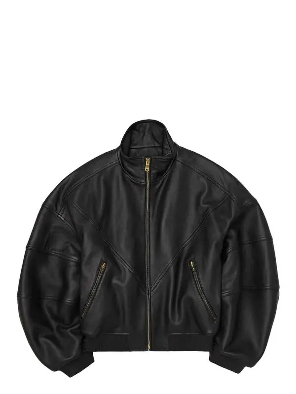 WILLY CHAVARRIA Ruff Ride Leather Jacket - Black
