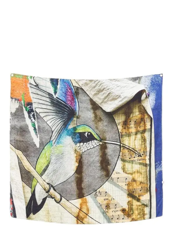 TALKING WALLS Printed Silk Foulard - Multicolour
