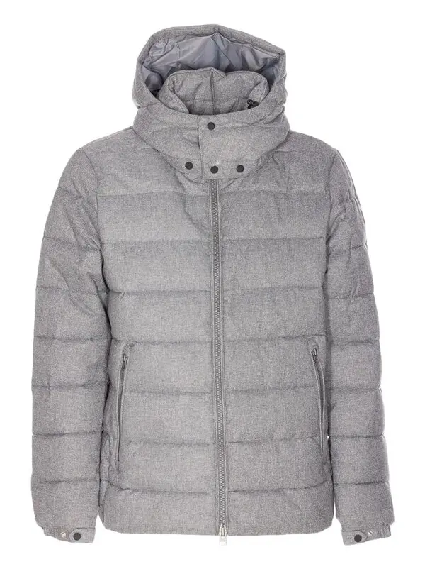 SAVE THE DUCK Constantin Flannel-effect Puffer Jacket - Grey