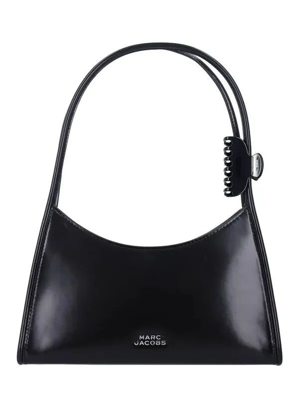 Marc Jacobs Glam Claw Clip Leather Shoulder Bag - Black