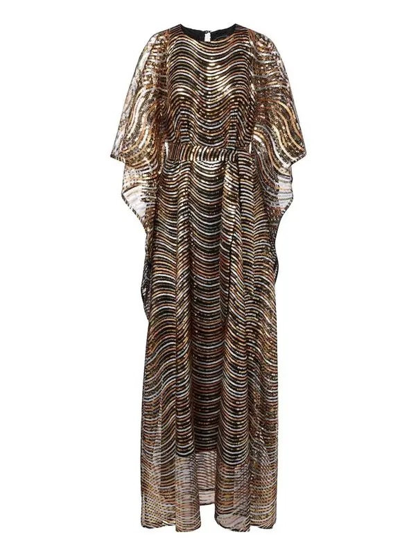 TALLER MARMO Sequined Tulle Kaftan - Multicoloured
