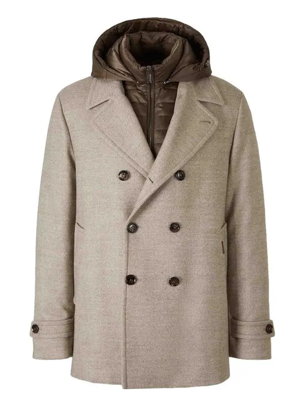 MOORER Eligio Short Coat - Brown