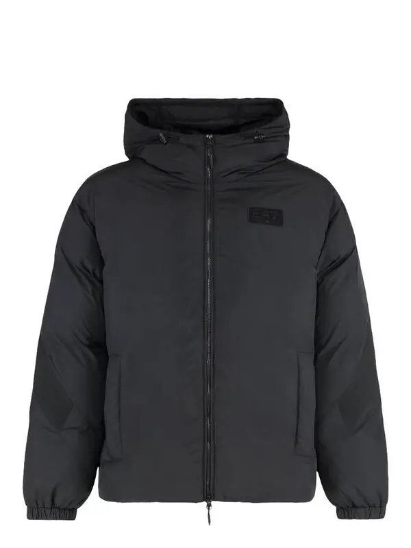 Emporio Armani Short Nylon Jacket - Black