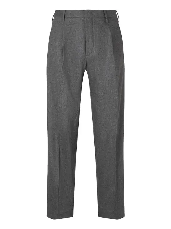 SLOWEAR Wool-cashmere Tailored Trousers - Grey