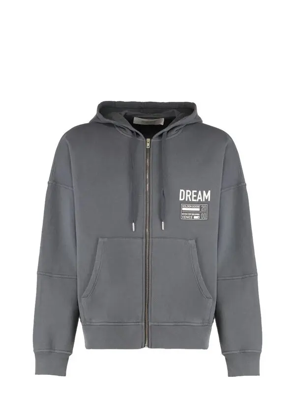 Golden Goose Cotton Full-zip Hoodie - Grey