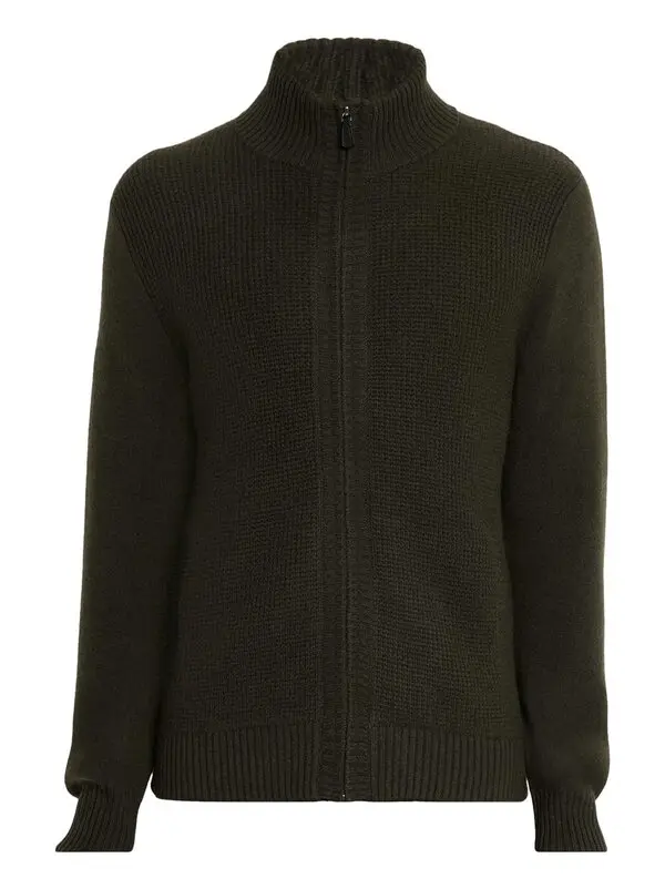 Neiman Marcus Cashmere Knit Full-zip Sweater - 331olv