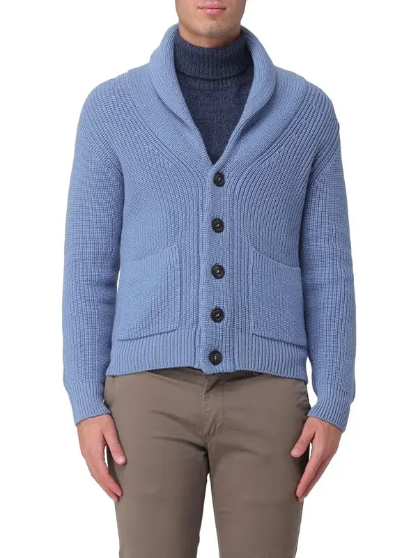 DRUMOHR Shawl Collar Sweater - Blue