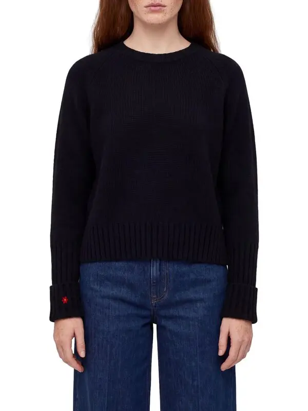 Tory Burch Wool Crewneck Jumper - Black