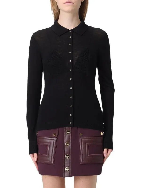 Elisabetta Franchi Long Sleeve Pullover - Black