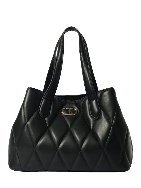 TWINSET Quilted Shoulder Bag - Black