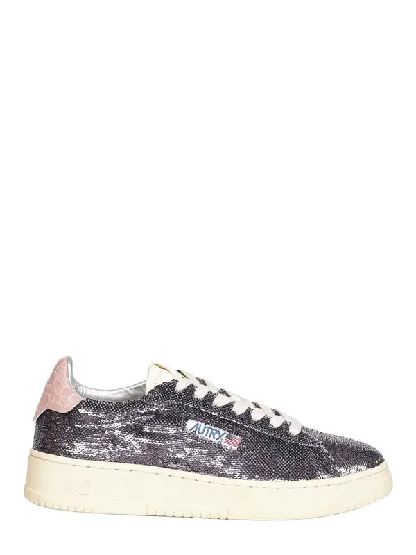 AUTRY BLOOM Dallas Low Sequin Embellished Sneakers - Silver
