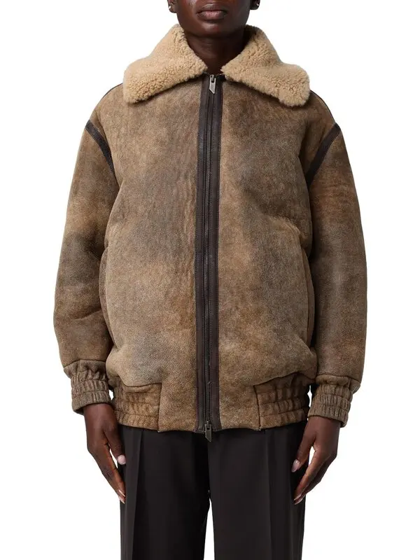 SALVATORE SANTORO Fur Coat - Brown
