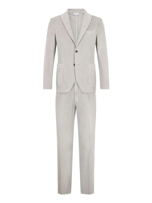 Boglioli Cotton Single-breasted Suit - Grey