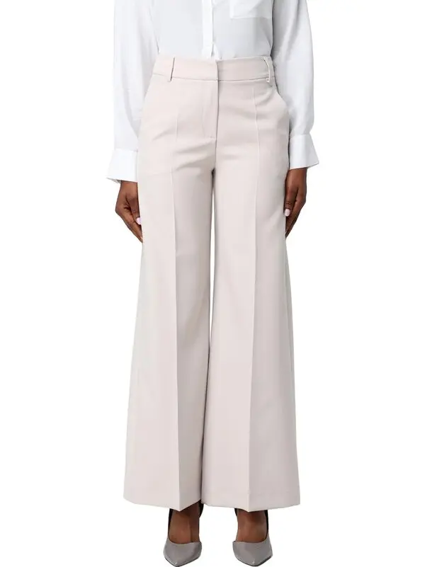 HANITA Wide Leg Trousers - Cream