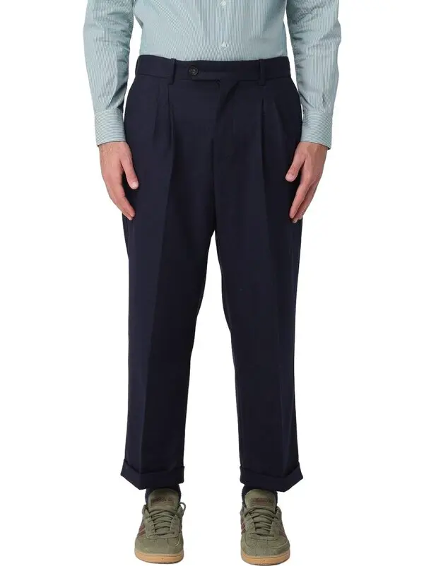 Drole De Monsieur Pleated Trousers - Blue