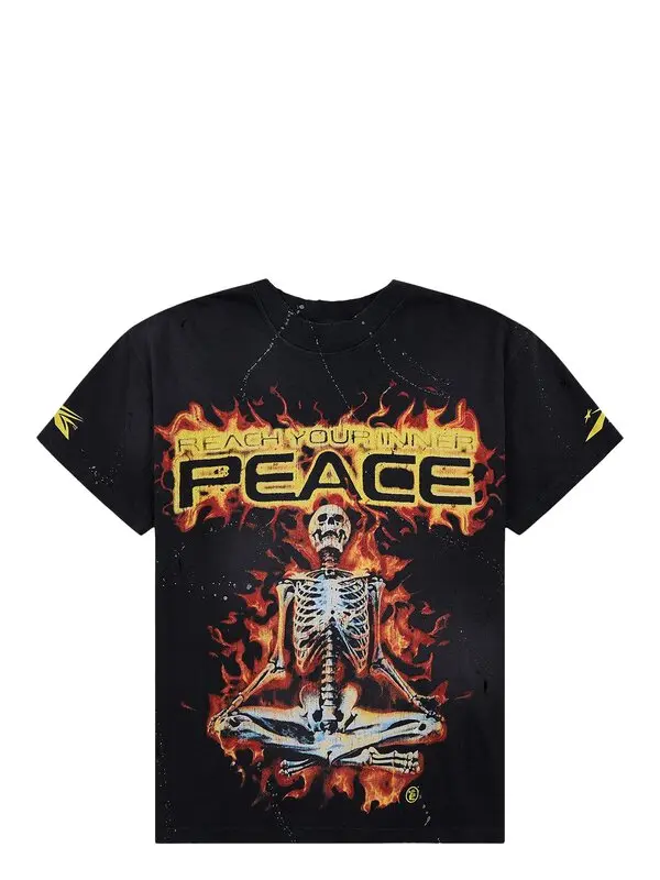 HELLSTAR Inner Peace Skeleton T-shirt - Black