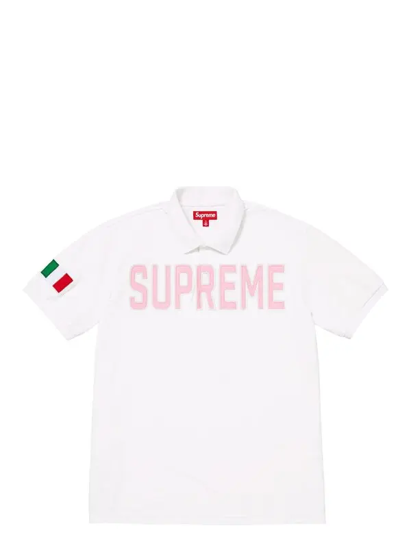 Supreme Twill Appliqué Polo - White