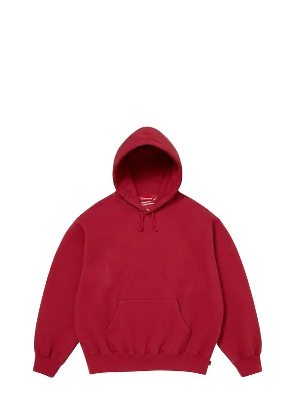 Supreme Satin Appliqué Hooded Sweatshirt - Red