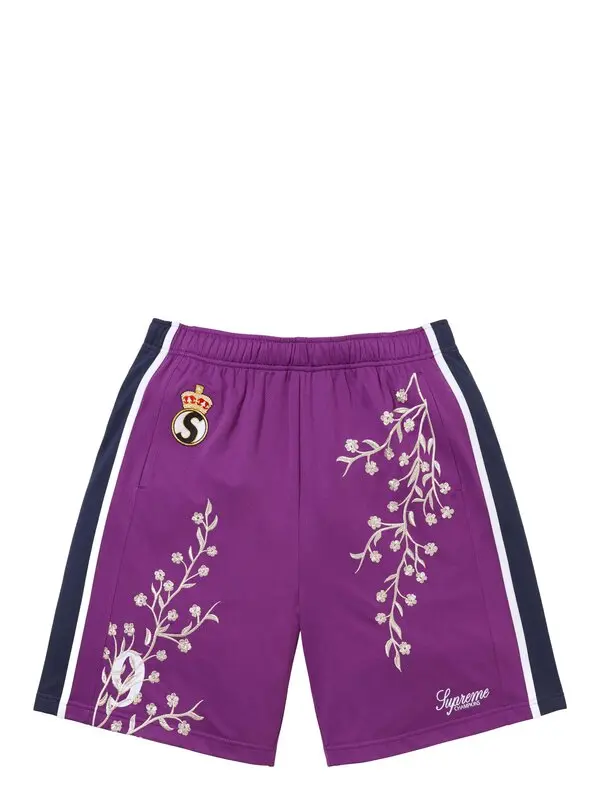 Supreme Floral Soccer Short - Purple