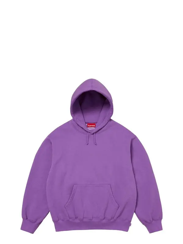 Supreme Satin Appliqué Hooded Sweatshirt - Purple