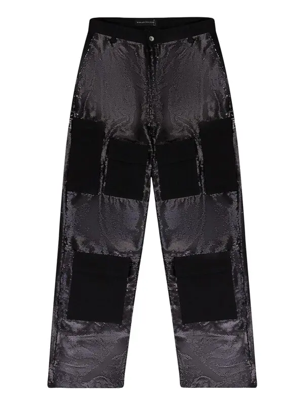 WHO DECIDES WAR BY EV BRAVADO Sequin Pocket Trousers - Black