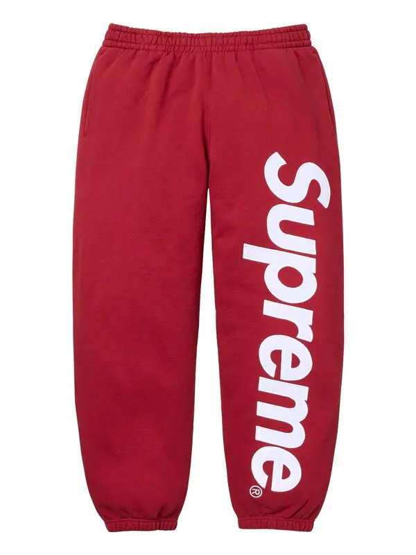 Supreme Satin Appliqué Sweatpant - Red