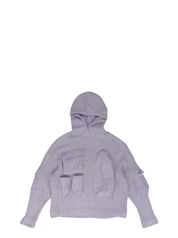 WHO DECIDES WAR BY EV BRAVADO Multi Pocket Hoodie - Purple