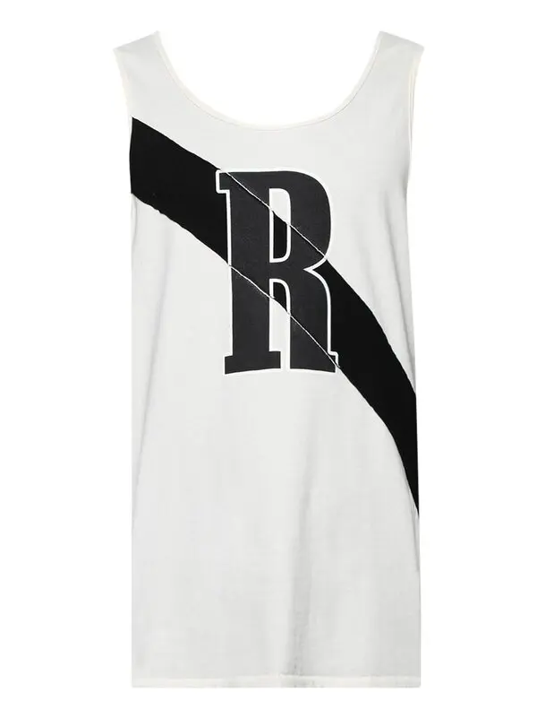 Rhude Striped Tank - White