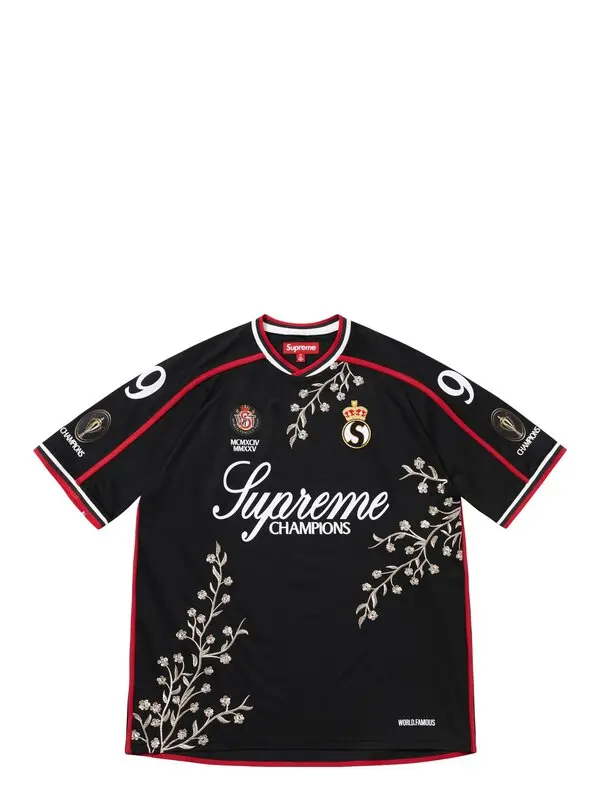 Supreme Floral Soccer Jersey - Black