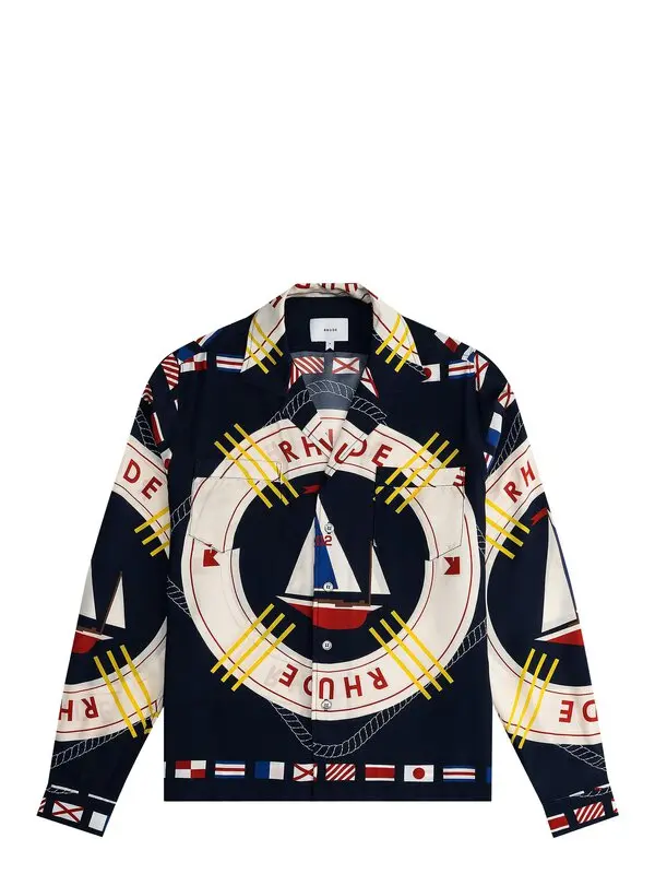 Rhude Flag Sail Long-sleeve Shirt - Blue