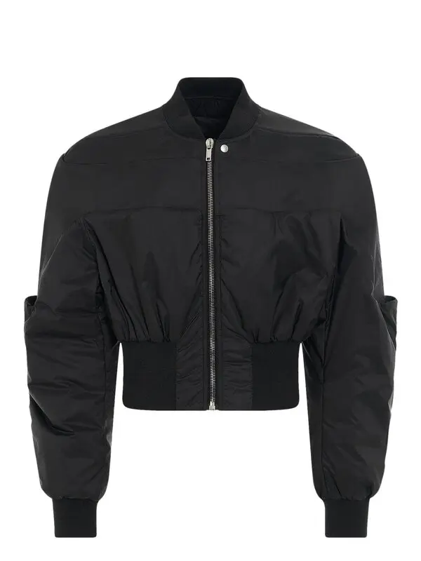 Rick Owens Cropped Girdered Bomber - Black