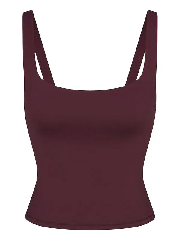 NIKESKIMS Matte Square Neck Tank - Red