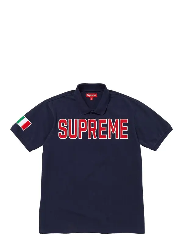 Supreme Twill Appliqué Polo - Blue
