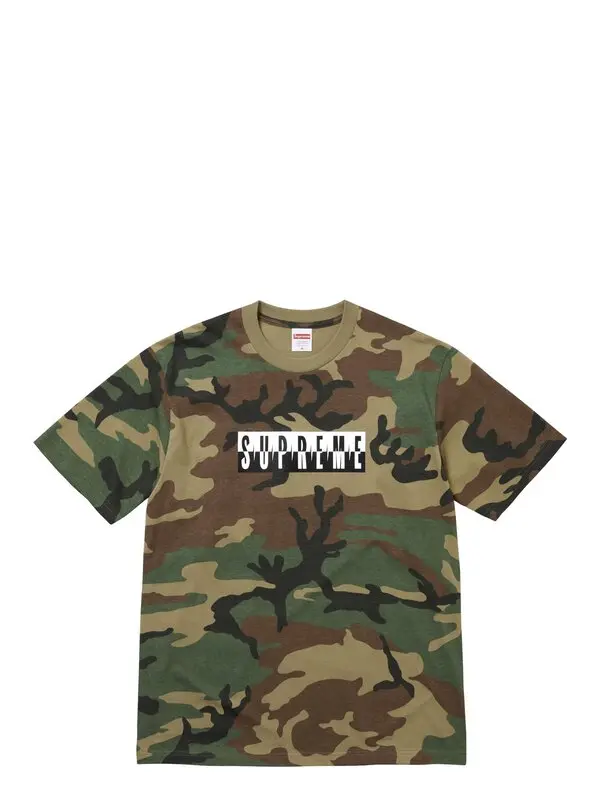Supreme Split Tee Woodland Camo - Green