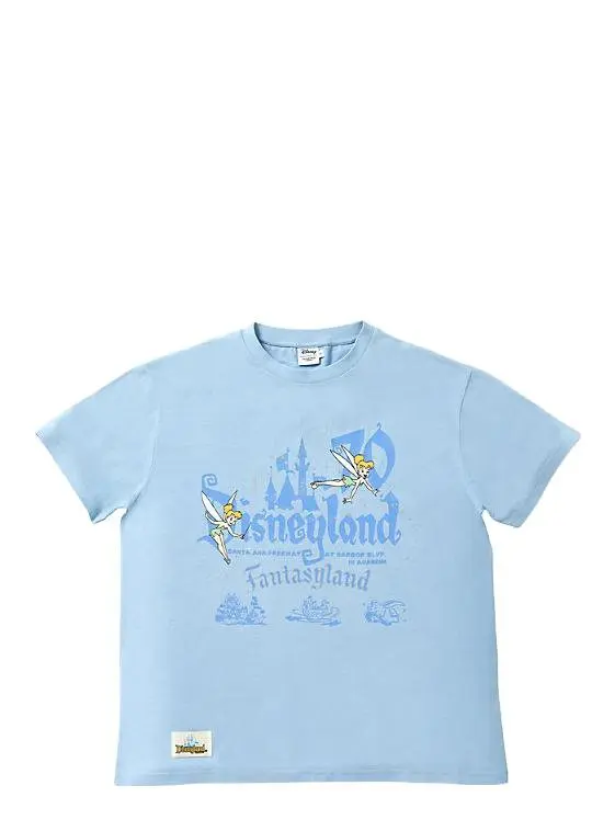 THE DISNEY STORE AT SELFRIDGES Disney X Skinnydip Disneyland Tinker Bell Graphic T-shirt - Blue