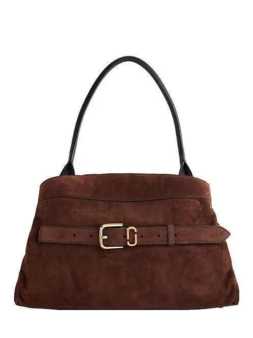 Marc Jacobs Dakota Suede Satchel Bag - Dark Brown