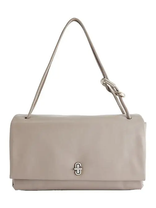 Marc Jacobs The Large Dual Leather Shoulder Bag - Cement