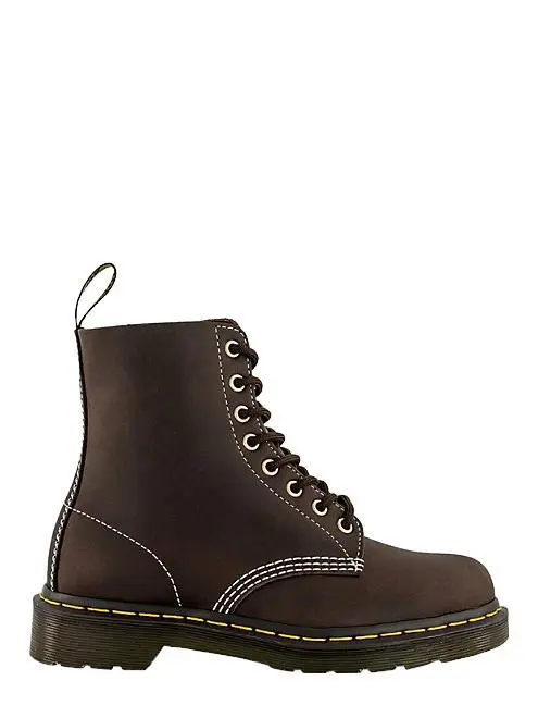 Dr. Martens 8-eyelet Leather Suede Boots - Dark Brown Wyoming