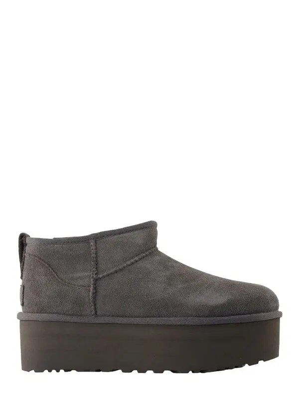 UGG Classic Ultra Mini Platform Ankle Boots - Grey