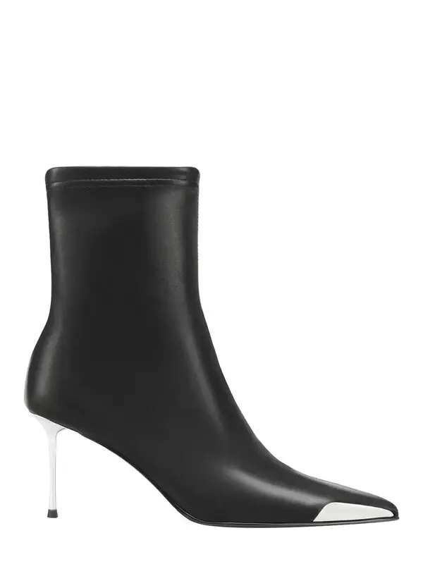 POTAMY Leather Ankle Boots - Black
