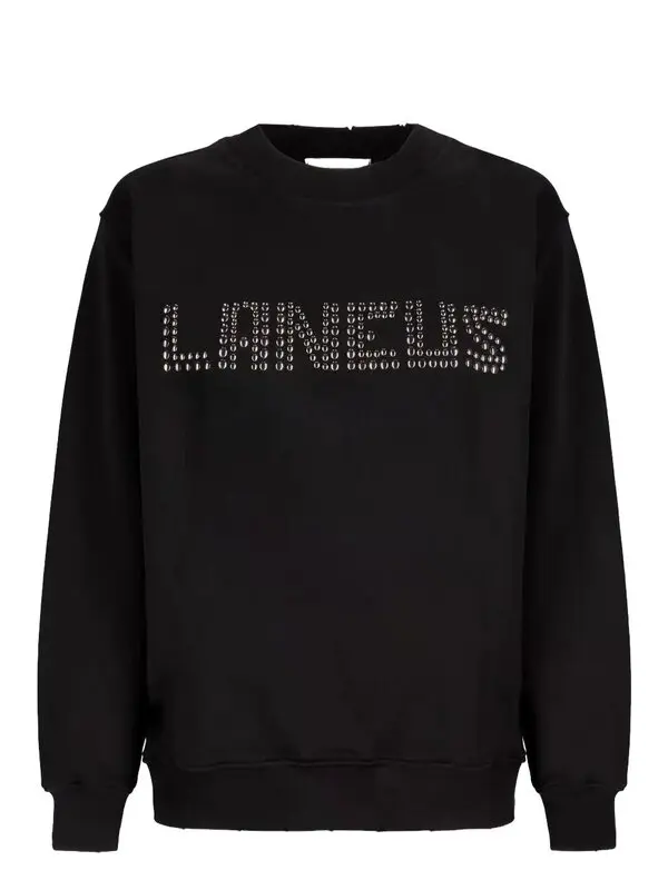 LANEUS Studded Sweatshirt - Black