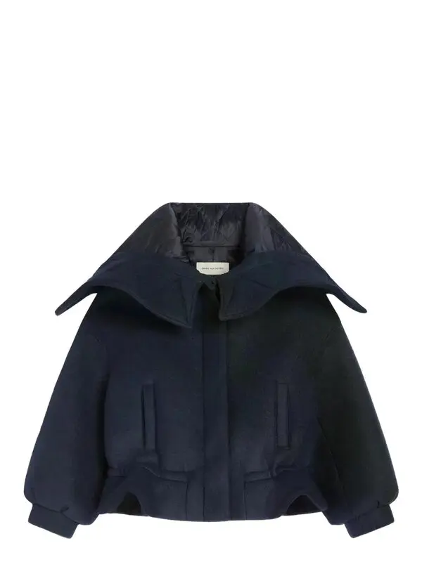 Dries Van Noten Bonded Short Parka - Blue