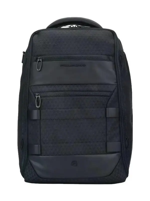PIQUADRO Logo-plaque Backpack - Black