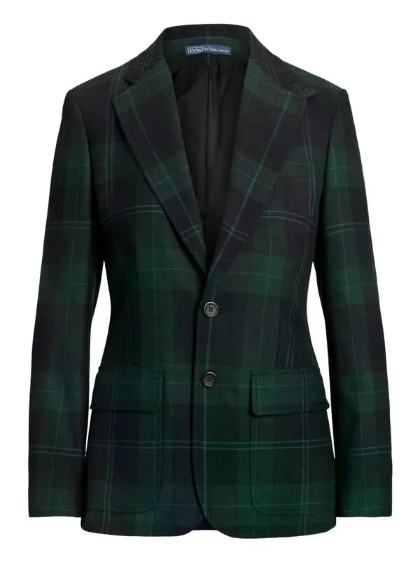 Polo Ralph Lauren Check-pattern Wool Blazer - Blue