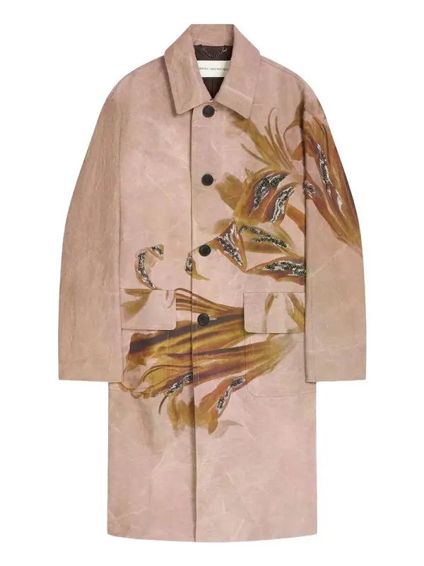 Dries Van Noten Floral-print Coat - Pink